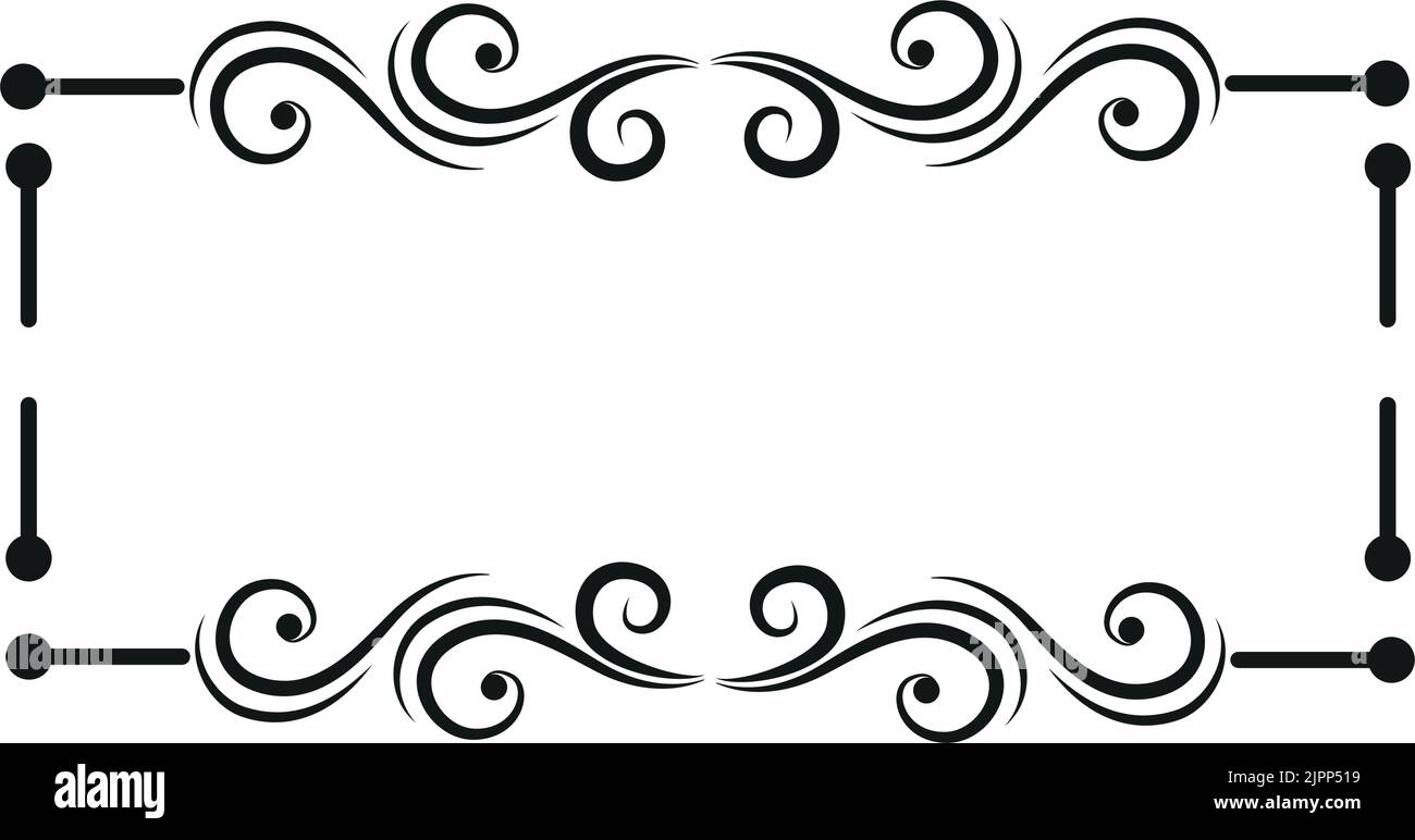 Blank template for text, isolated text box, vector ornaments ...