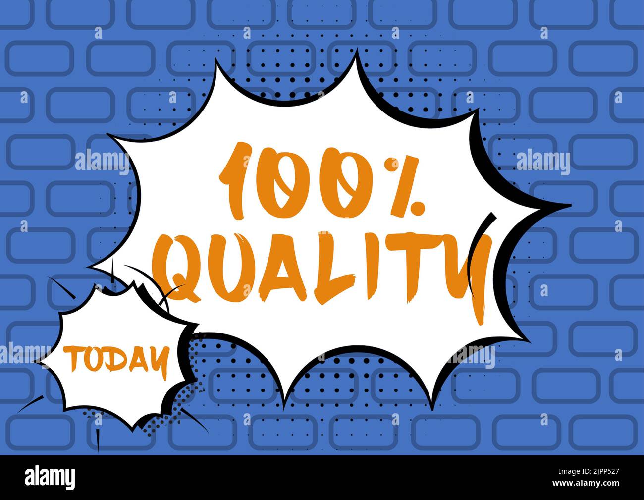 Text caption presenting 100 Quality, Business approach Guaranteed pure ...