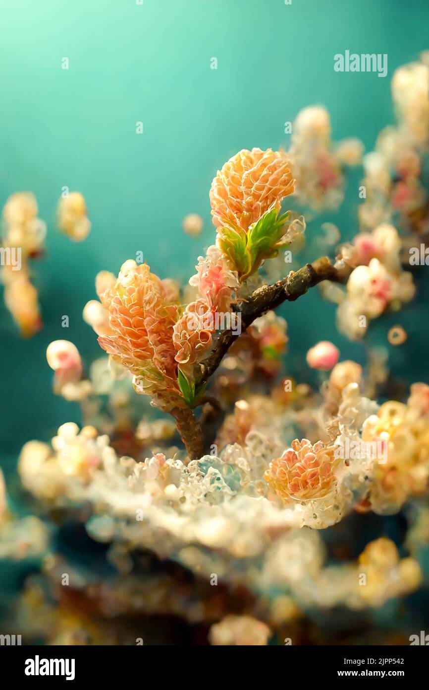 colorful coral abstract background 3 D illustration Stock Photo - Alamy