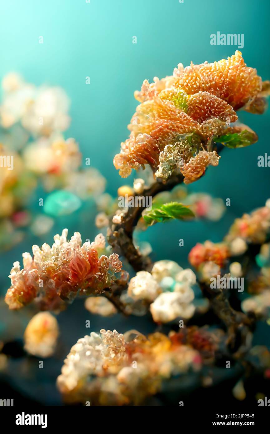 colorful coral abstract background 3 D illustration Stock Photo - Alamy