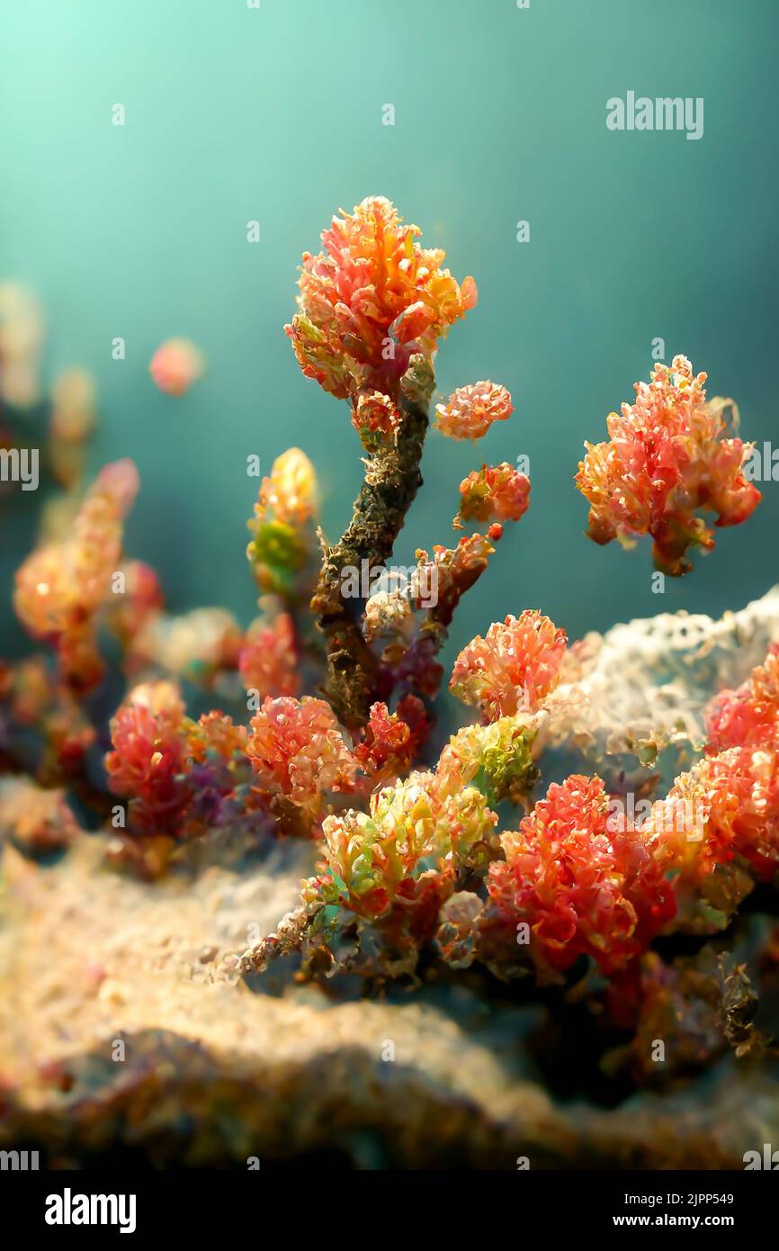 colorful coral abstract background 3 D illustration Stock Photo - Alamy