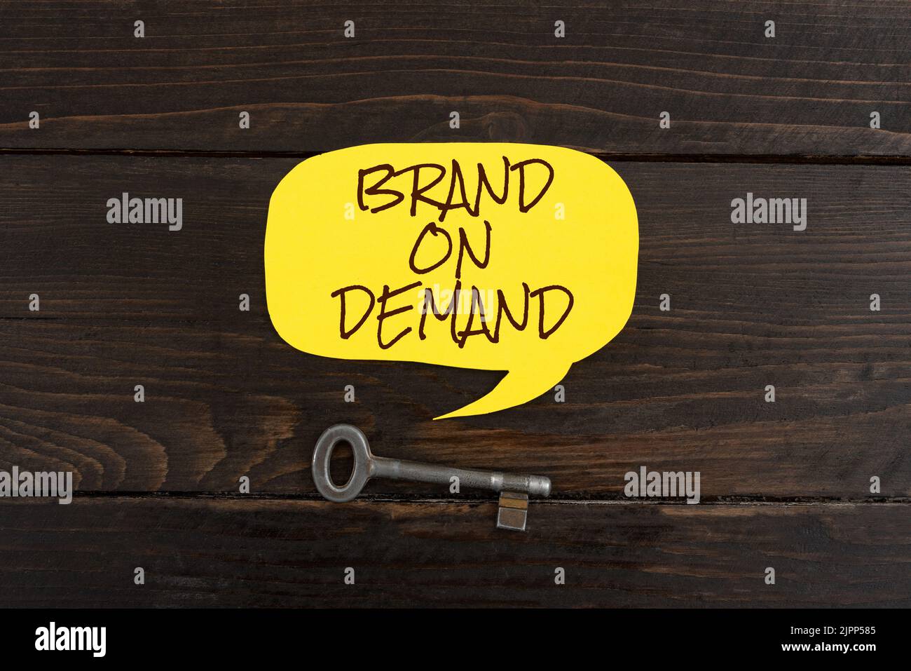 Text showing inspiration Brand On Demand, Word for Intelligence needed ...