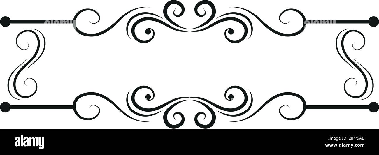 Blank template for text, isolated text box, vector ornaments ...