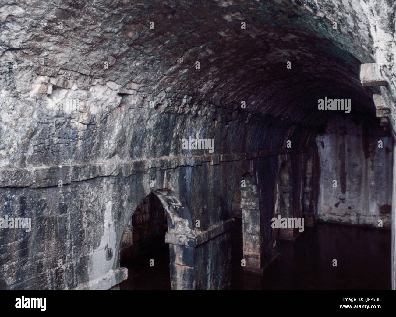Roman, three-aisled vaulted cisterns (1st-2nd CE) in Aptera in western ...