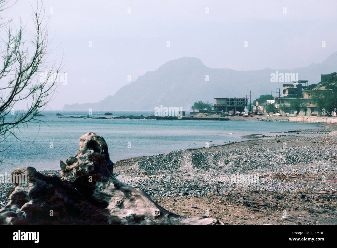 Village Plakias (Plakia) on the south coast of Crete, the largest and ...