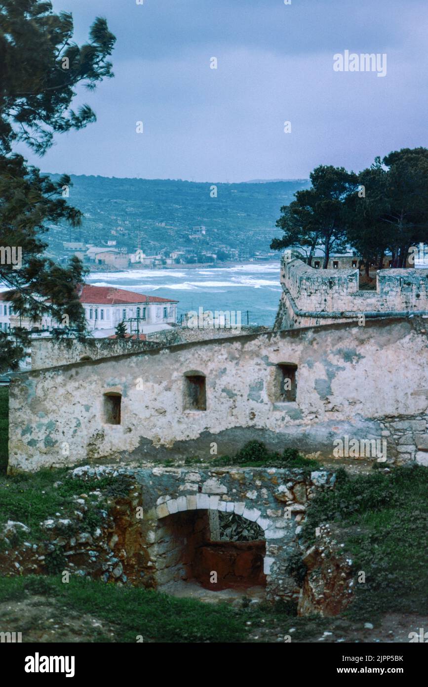 View on Retyhmno city. Crete, the largest and most populous of the ...