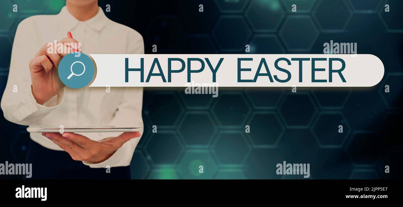 Text caption presenting Happy Easter, Word Written on Christian feast ...