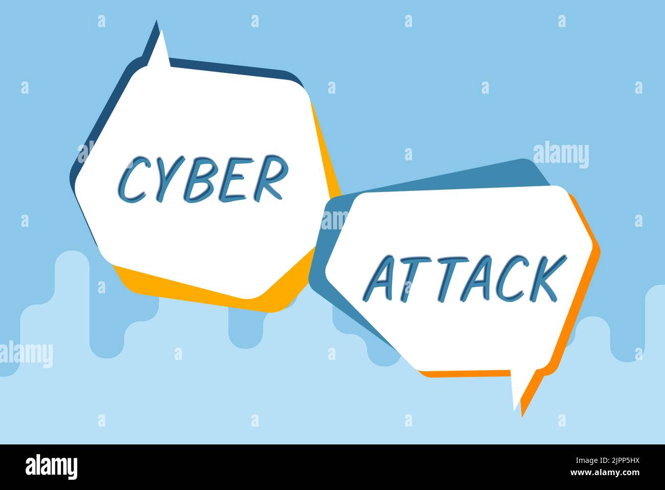 Text caption presenting Cyber Attack, Business showcase An attempt by ...