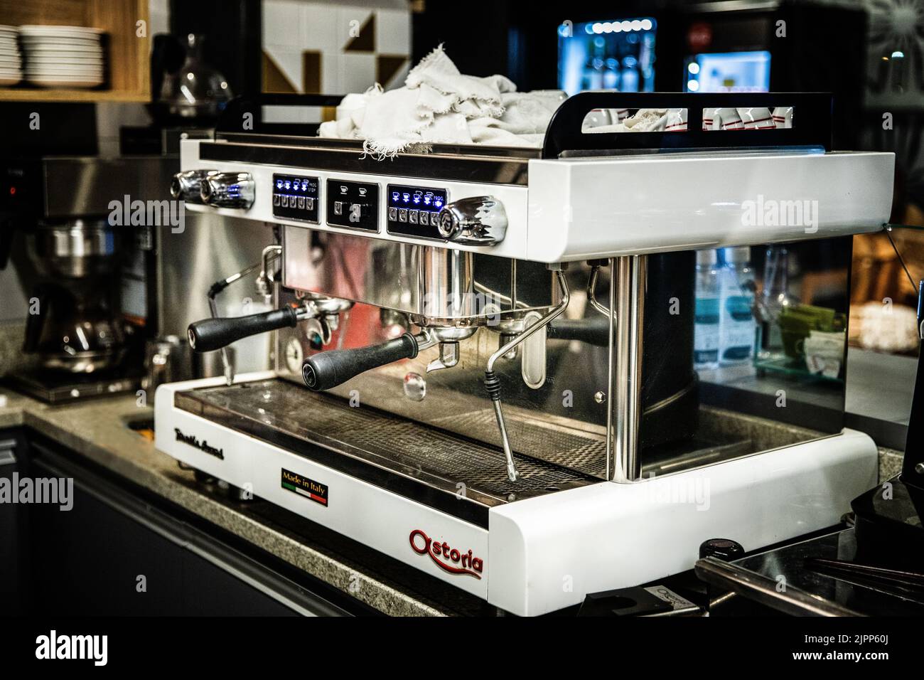 A coffee machine in the cafe Stock Photo - Alamy