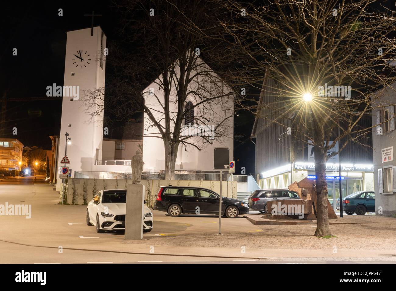 Schaan, Liechtenstein, March 27, 2022 Little Saint Peter chapel at ...