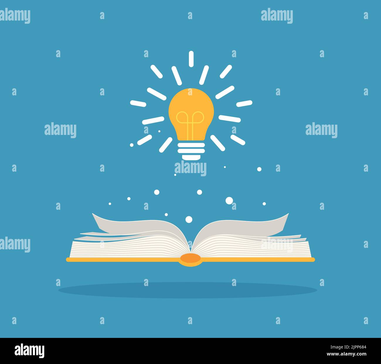 Light bulb over open book Stock Vector Images - Alamy