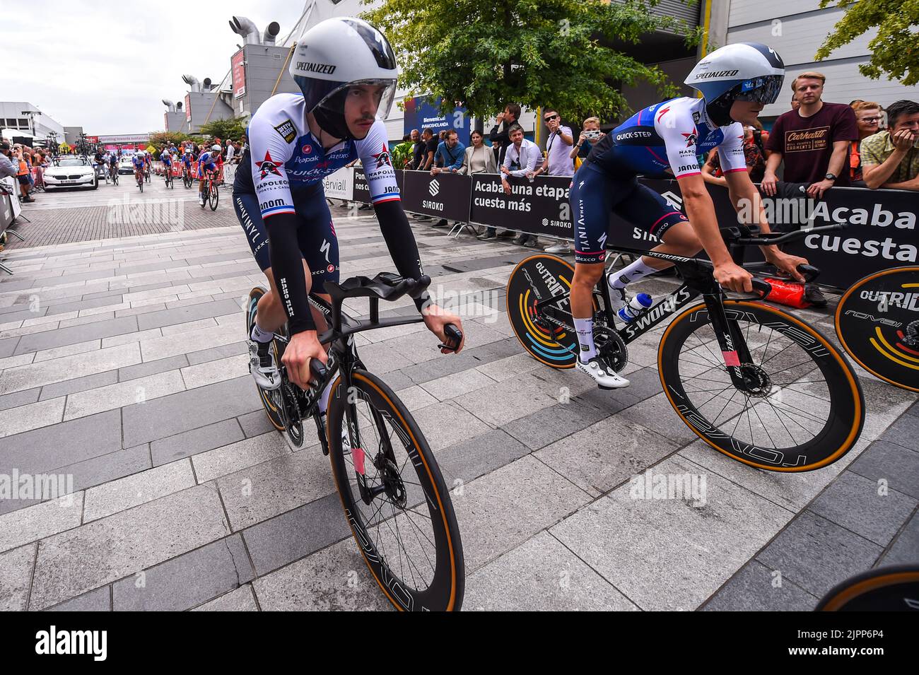 French Remi Cavagna of Quick-Step Alpha Vinyl goes on a reconnaissance ...