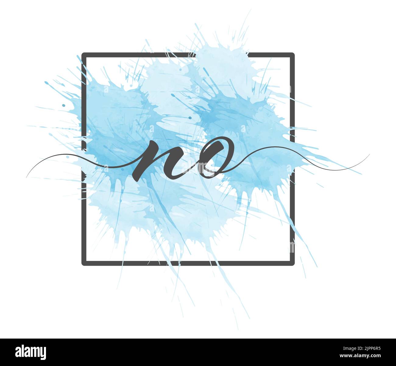 Calligraphic lowercase letters N and O are written in a solid line on a ...