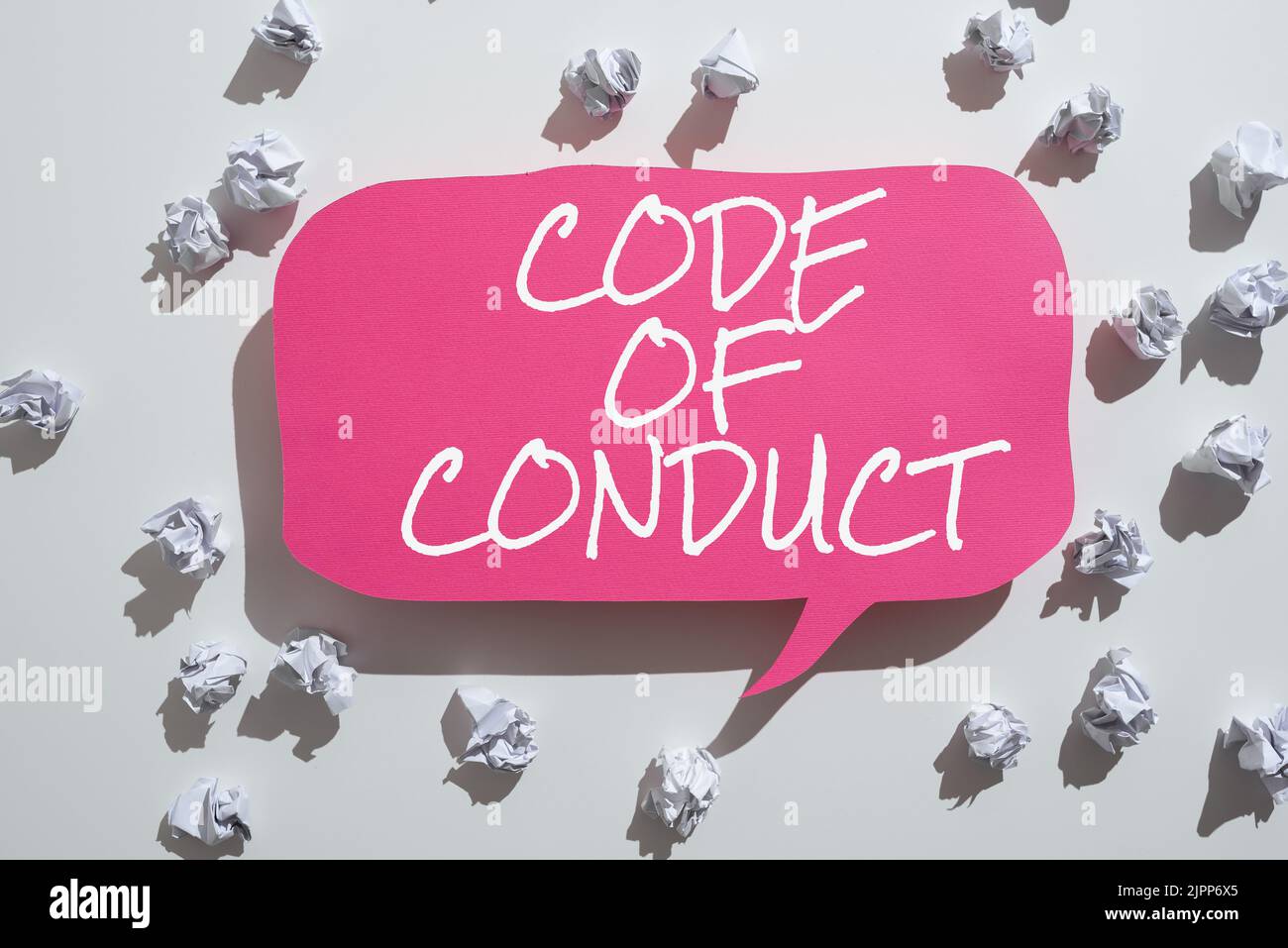 Hand Writing Sign Code Of Conduct Business Concept Ethics Rules Moral