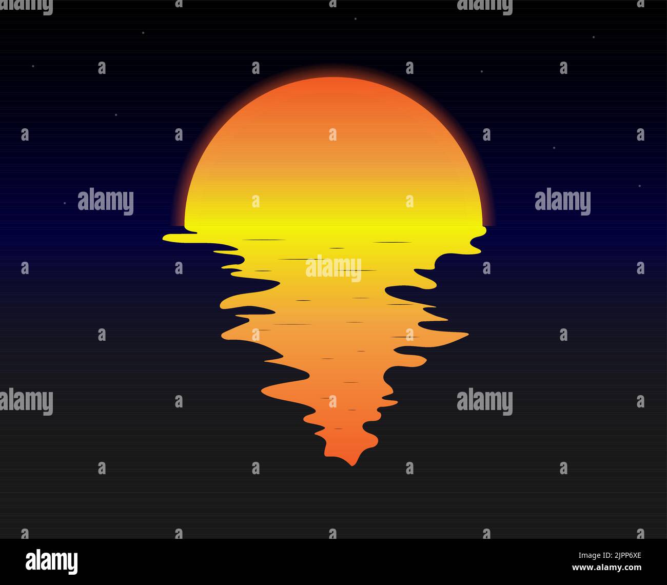 Sunset. Vector logo template for creative ideas Stock Vector Image ...