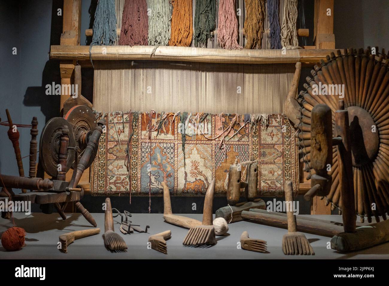 Traditional Rug Manufacture Tools Stock Photo - Alamy