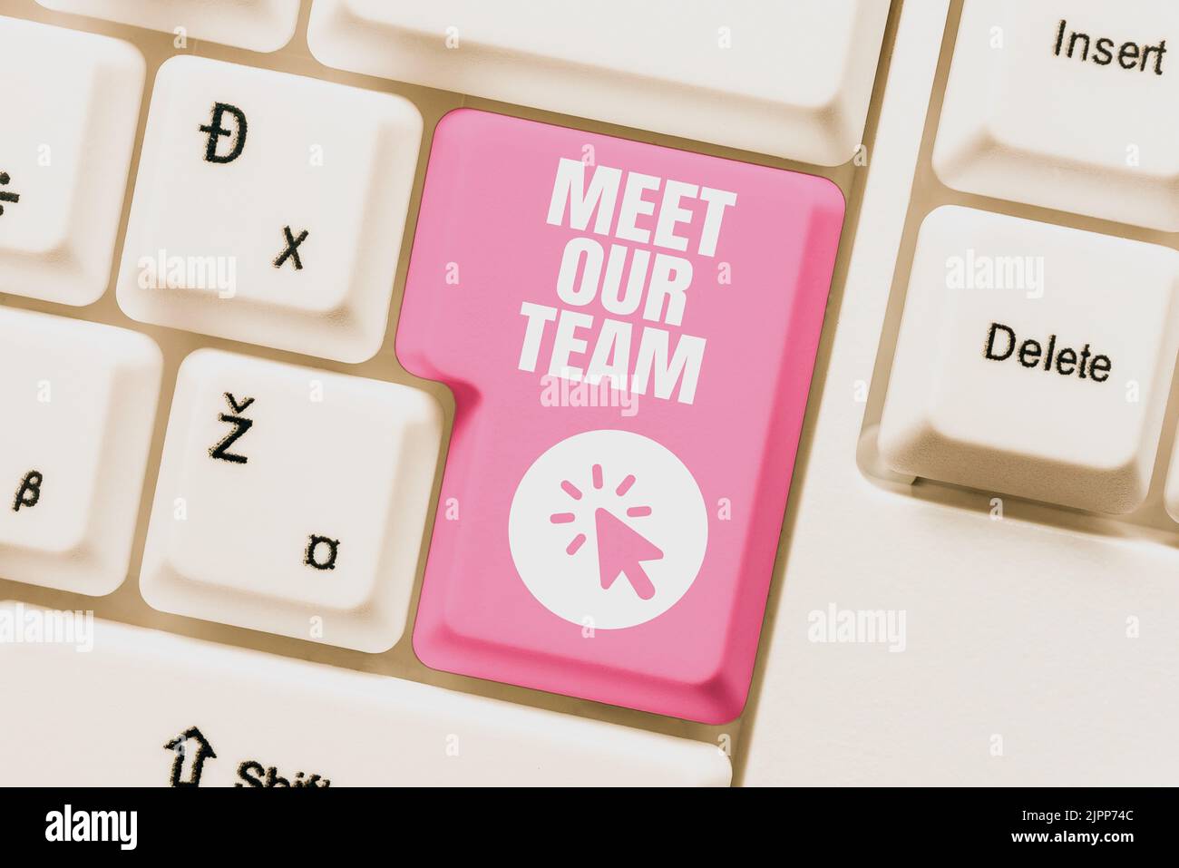 Conceptual caption Meet Our Team, Word Written on Presentation of a ... Conceptual caption Meet Our Team, Word Written on Presentation of a ...