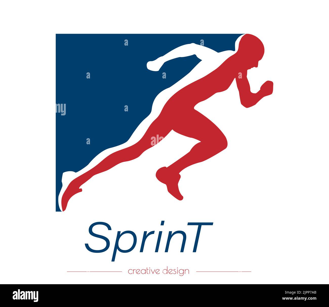 Sprint. Vector template for for logo, sticker, logo or brand ...