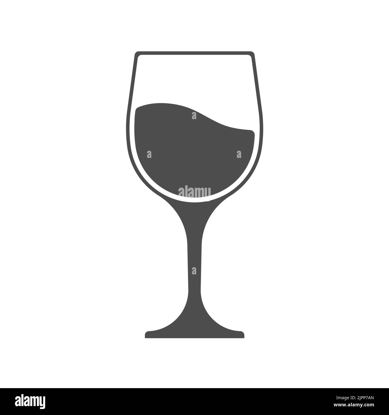 A glass of wine. Template for a logo, sticker, brand or label. Icon for ...