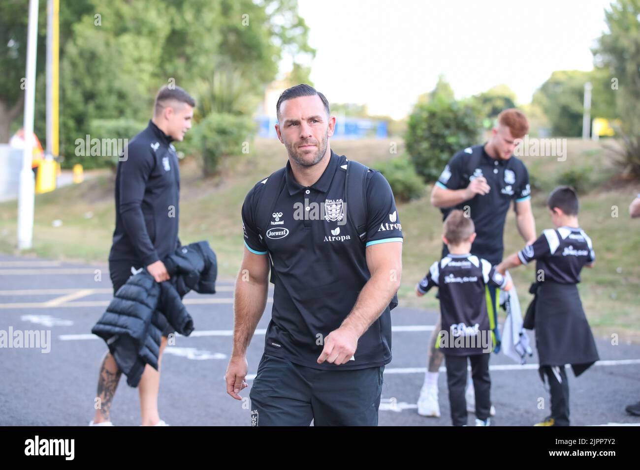 Luke Gale #7 of Hull FC arrives at the MKM Stadium Stock Photo - Alamy