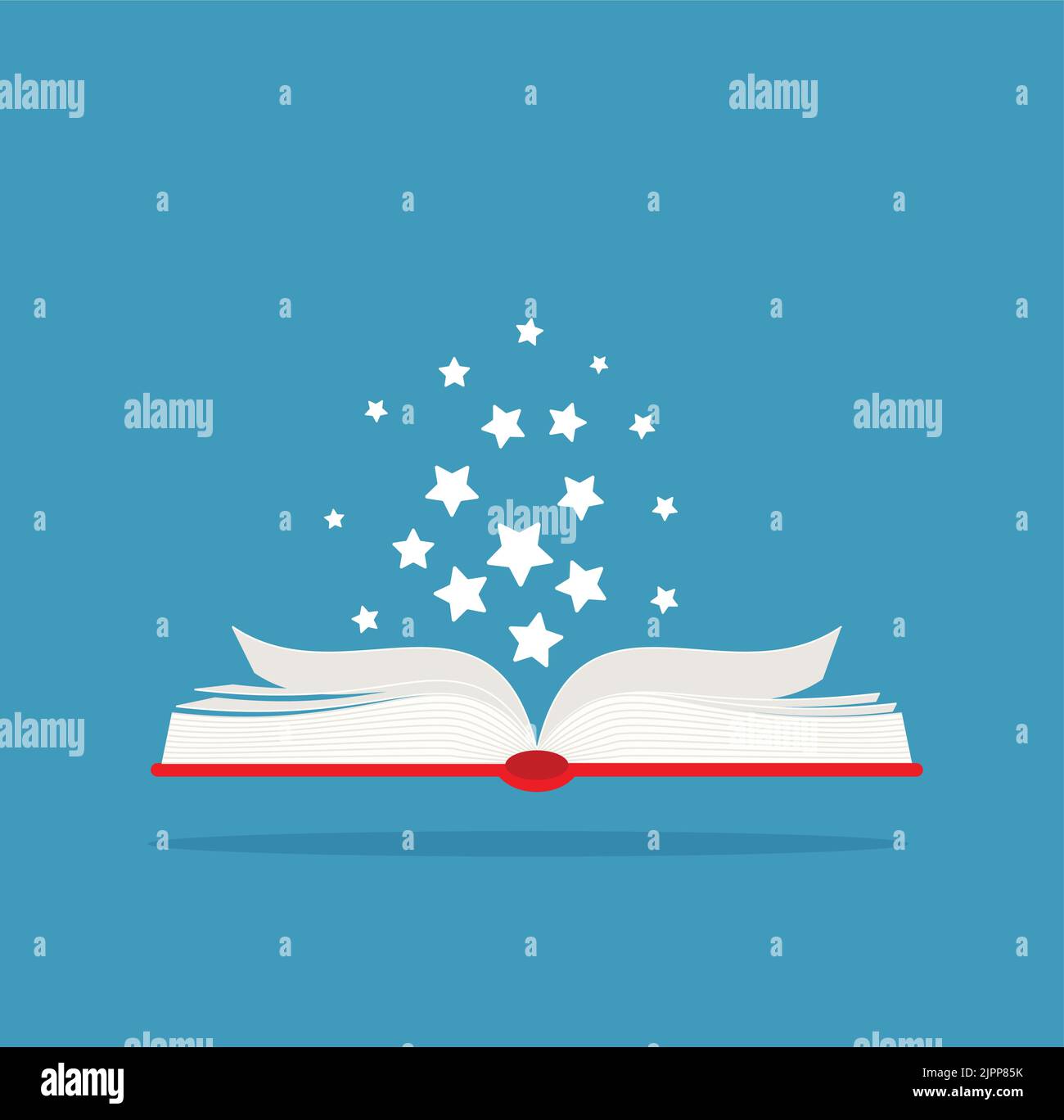 illustration of isolated magic book on white background EPS 10 Stock ...