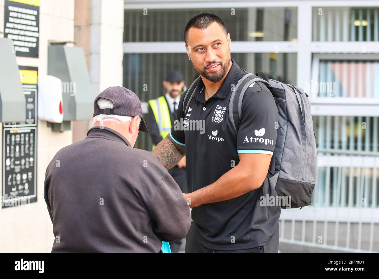 Ligi Sao #8 of Hull FC signs an autograph for a Hull FC fan Stock Photo ... Ligi Sao #8 of Hull FC signs an autograph for a Hull FC fan Stock Photo ...