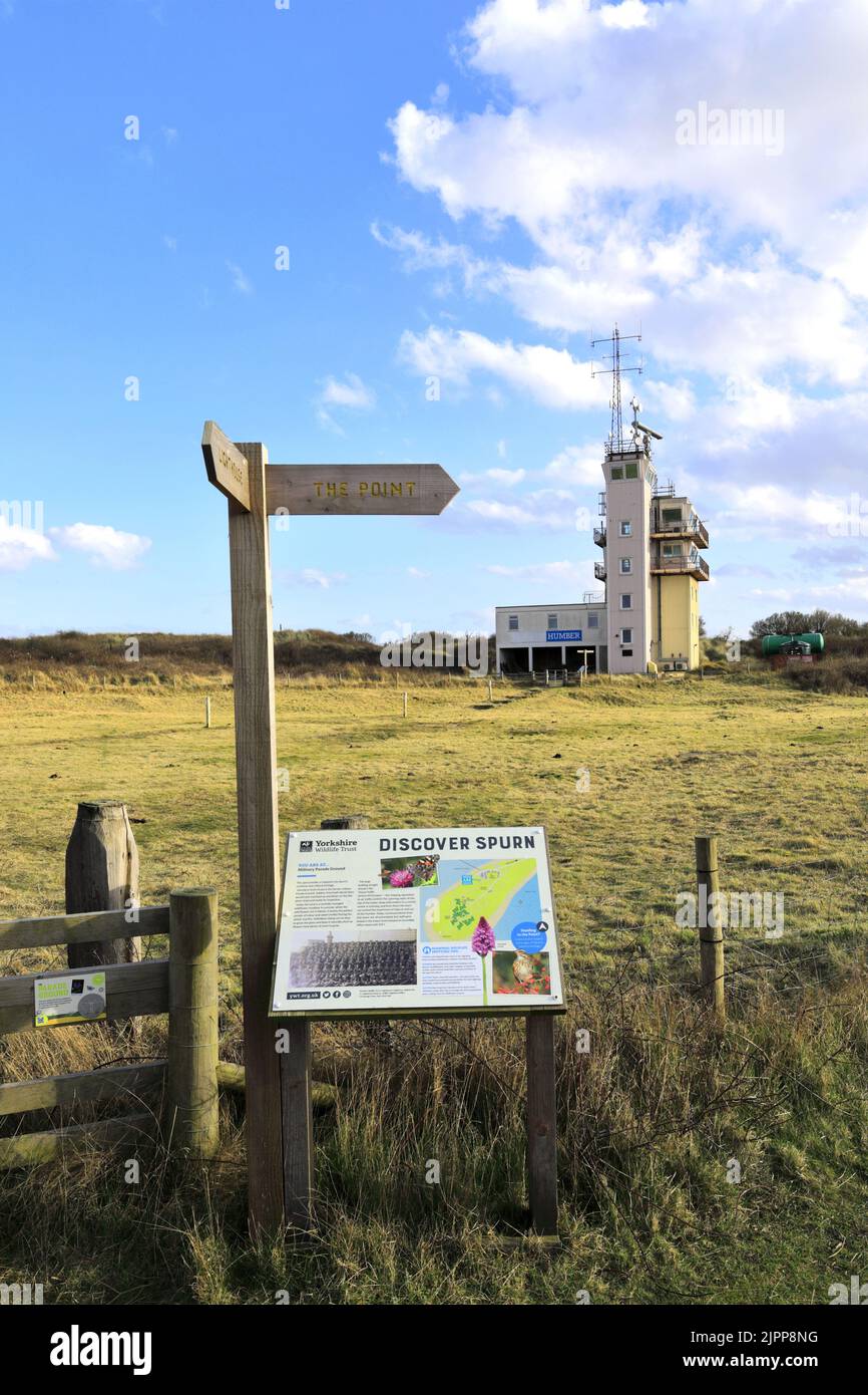 View over the WW2 gun battery on Spurn Head, East Riding of Yorkshire ...