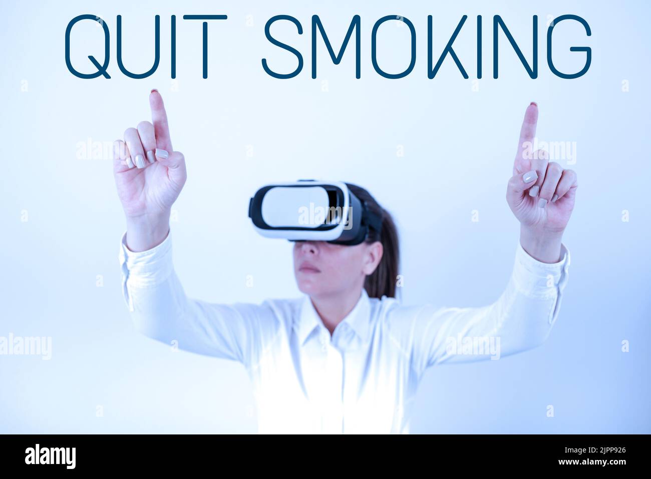 Hand writing sign Quit Smoking, Business approach Discontinuing or ...