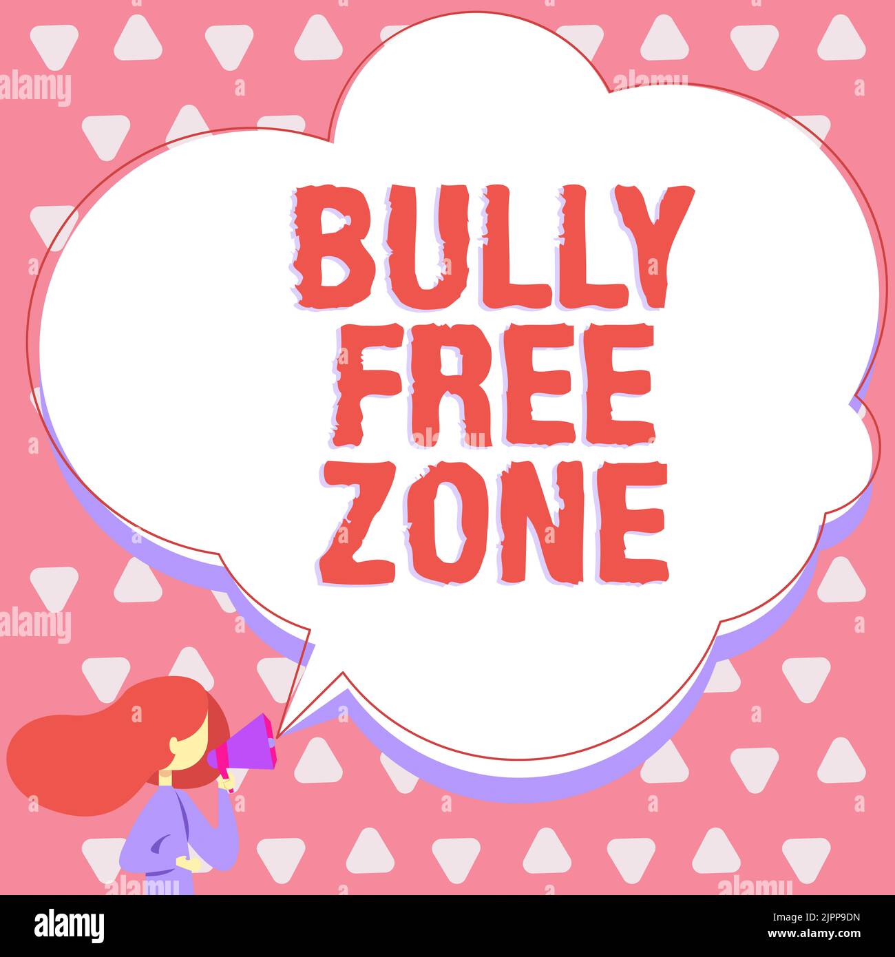 Conceptual caption Bully Free Zone, Business approach Be respectful to ...