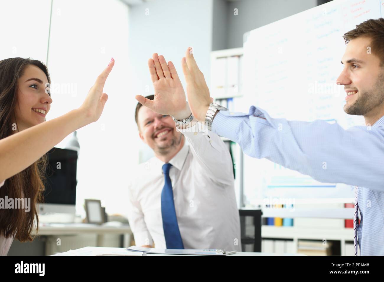 Overjoyed business team hi-res stock photography and images - Alamy