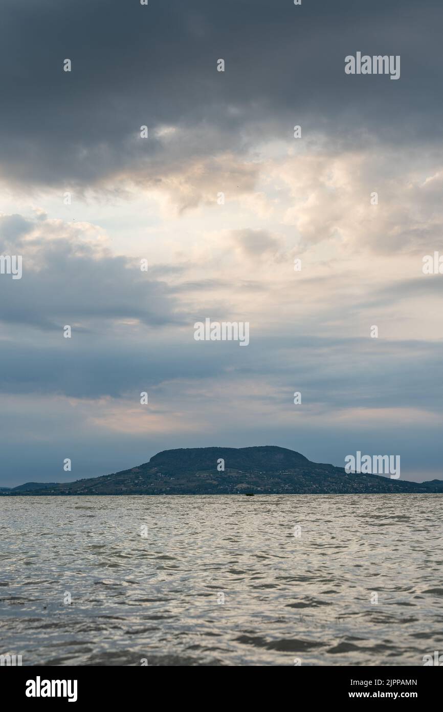 beautiful panorama with lake Balaton and Badacsony Stock Photo - Alamy