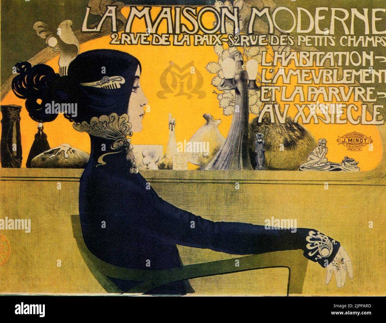 1907 ca., FRANCE : French poster advertising LA MAISON MODERNE ...