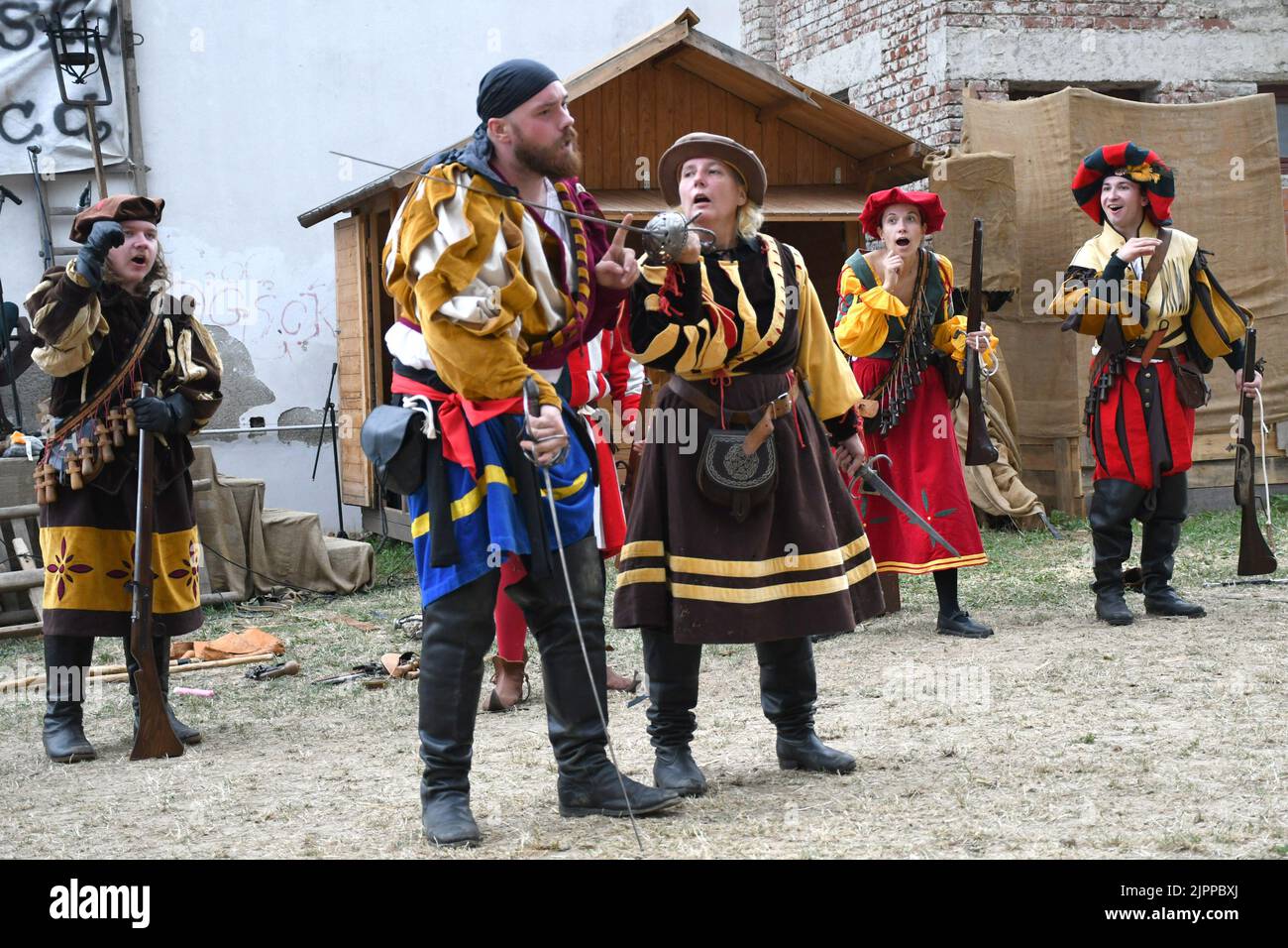 Koprivnica, Croatia. 19th Aug 2022. People dressed in medieval costumes ...