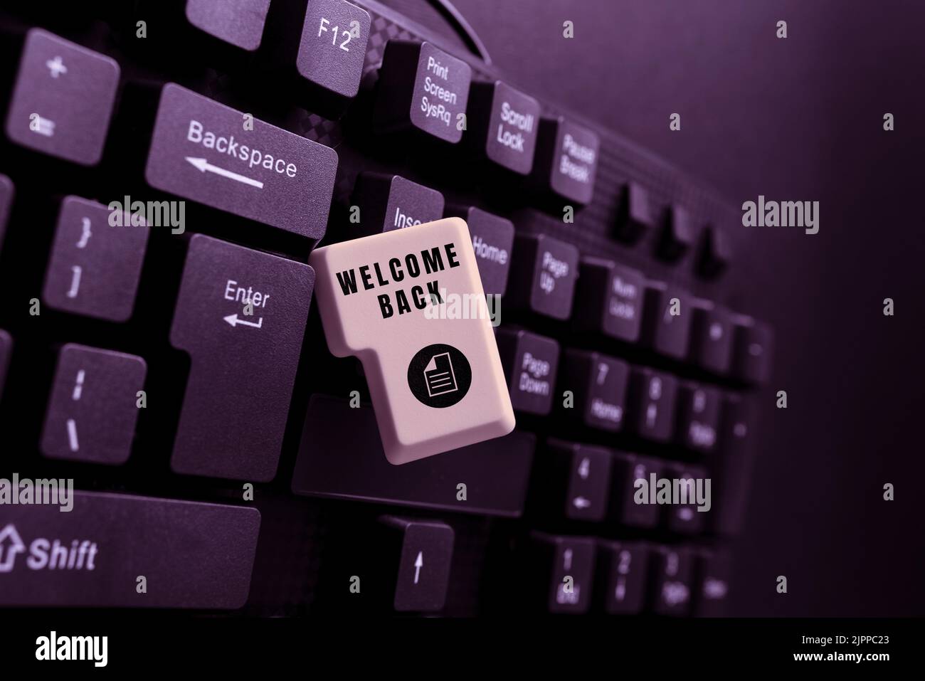 Conceptual display Welcome Back, Word for Warm Greetings Arrived Repeat ...