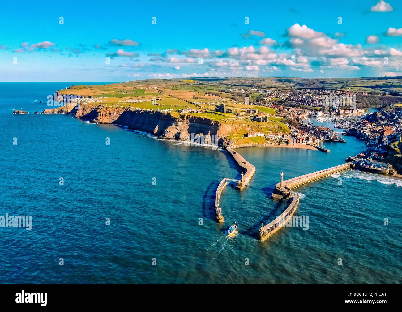 Whitby drone aerial hi-res stock photography and images - Alamy