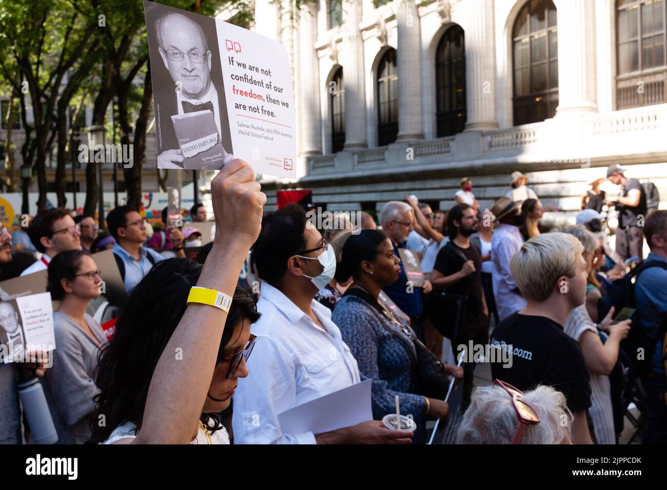 New York, NY, USA. 19th Aug, 2022. The literary free speech ...