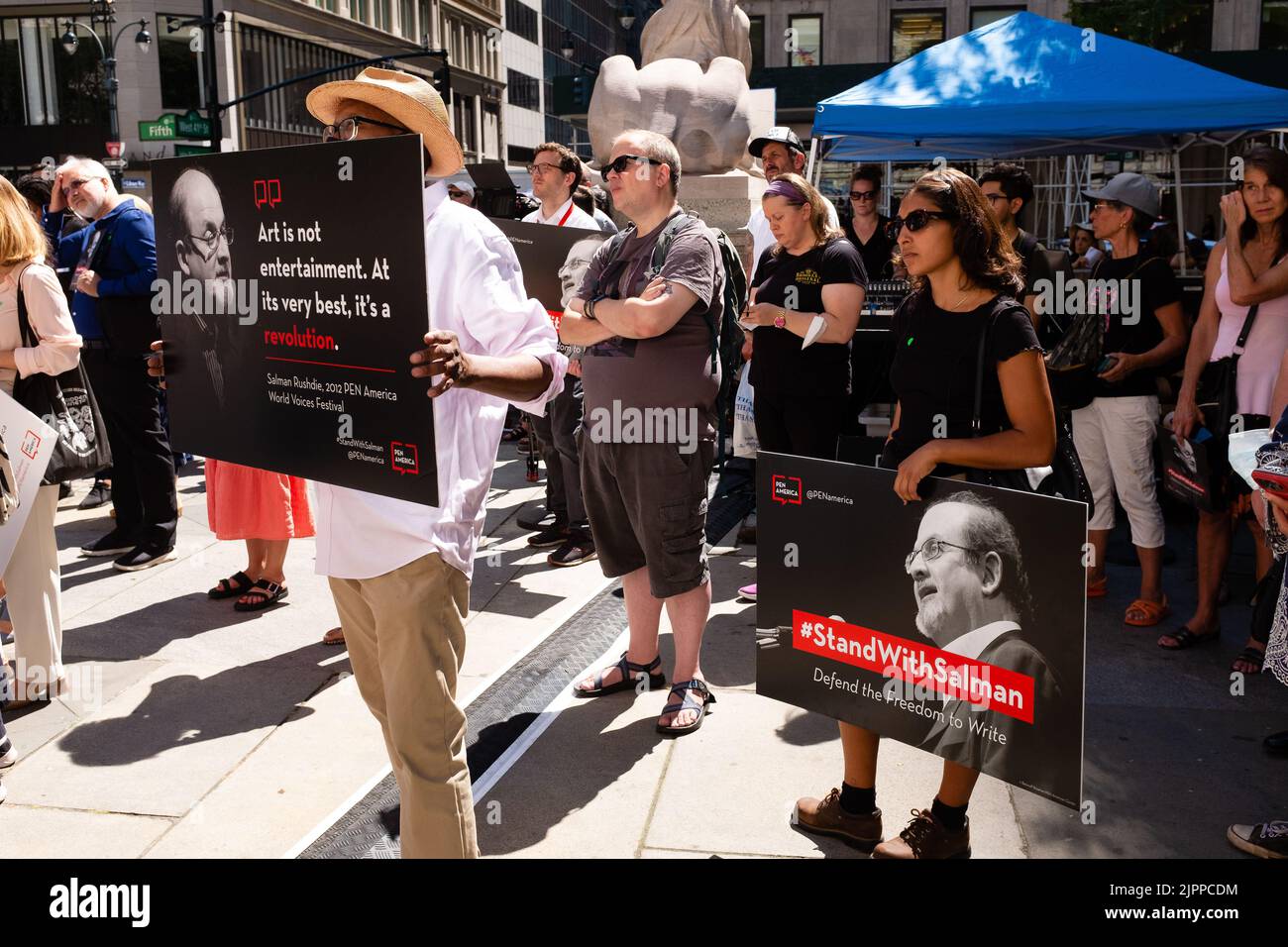 New York, NY, USA. 19th Aug, 2022. The literary free speech ...