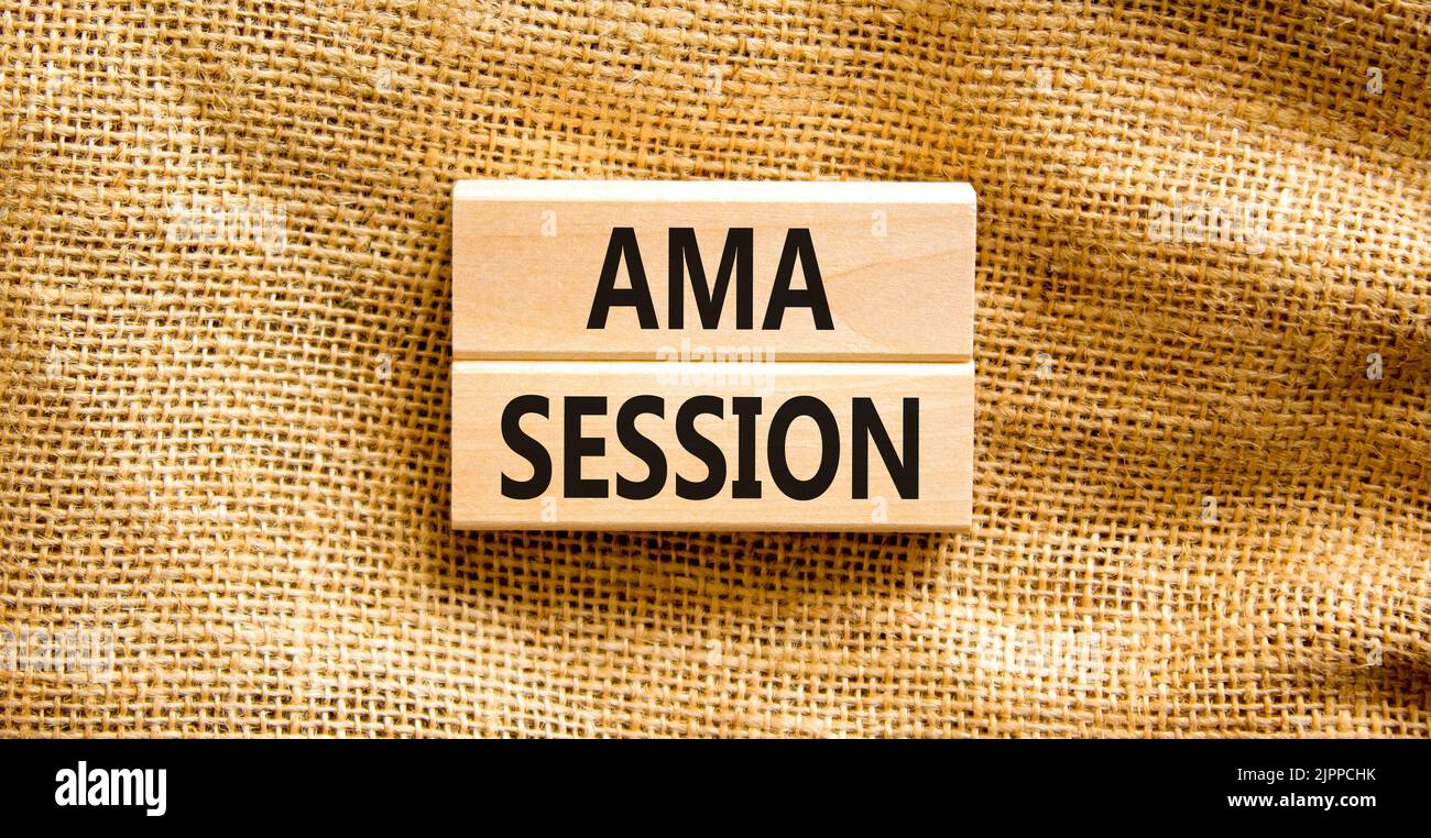 AMA ask me anything session symbol. Concept words AMA ask me anything ...