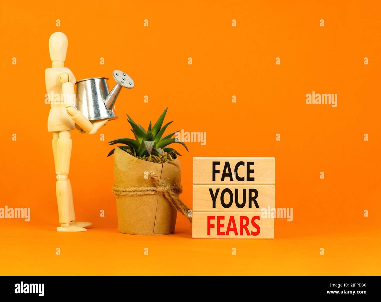 Face your fears and support symbol. Concept words Face your fears on ...