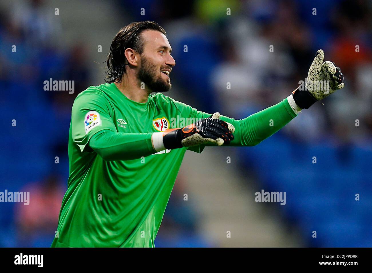 Stole Dimitrievski during the La Liga match between RCD Espanyol and ...