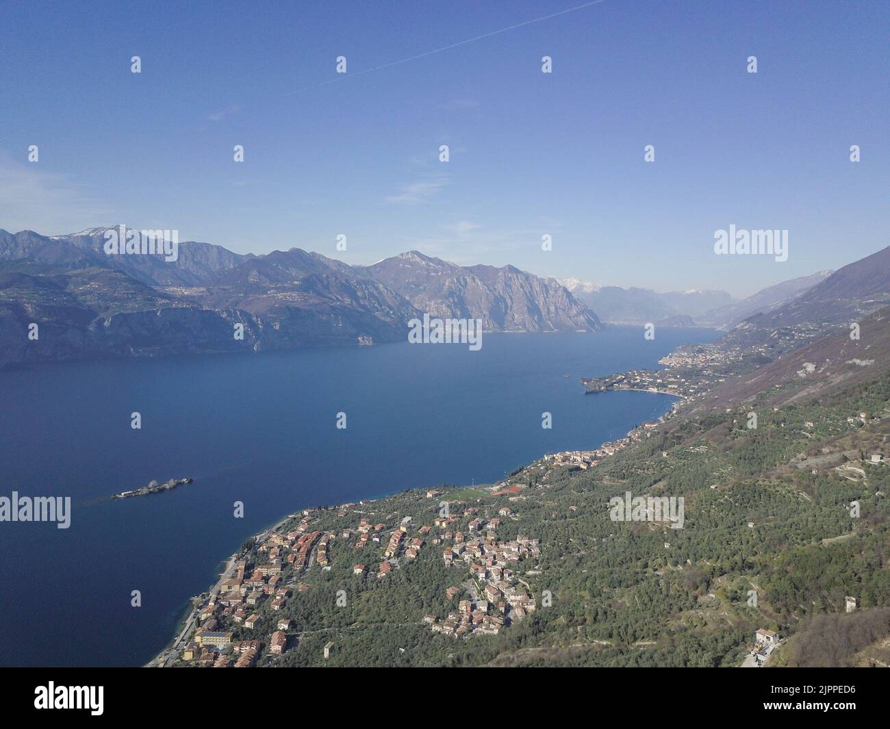 Garda lake drone landscape hi-res stock photography and images - Alamy