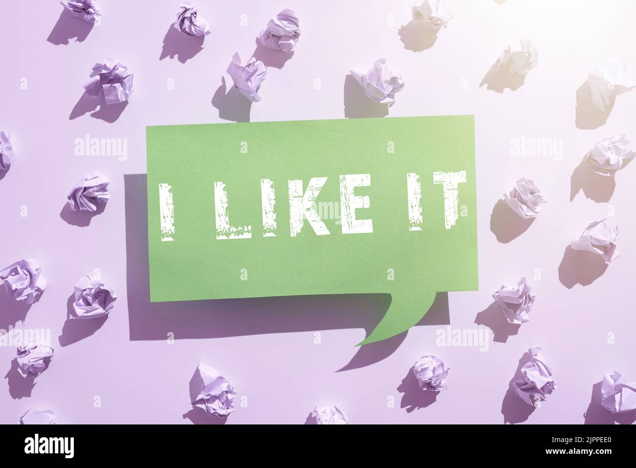 Handwriting text I Like It, Concept meaning To be pleased with ...