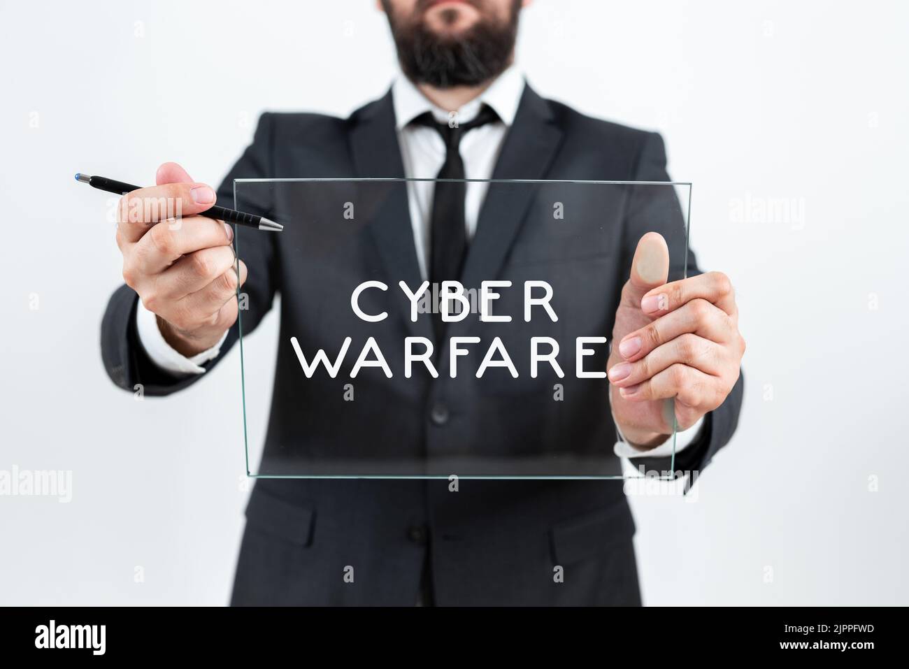 Inspiration showing sign Cyber Warfare, Business approach Virtual War ...