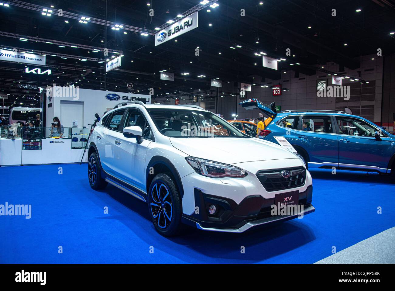 Bangkok, Thailand. 19th Aug, 2022. A Subaru XV car seen displayed ...