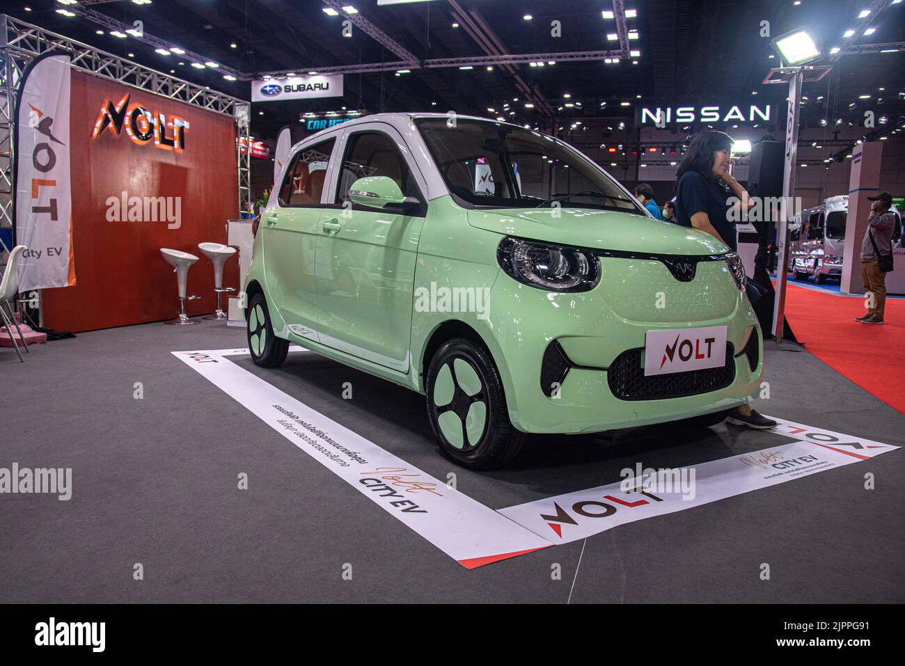 Bangkok, Thailand. 19th Aug, 2022. A Nolt City EV car seen displayed ...