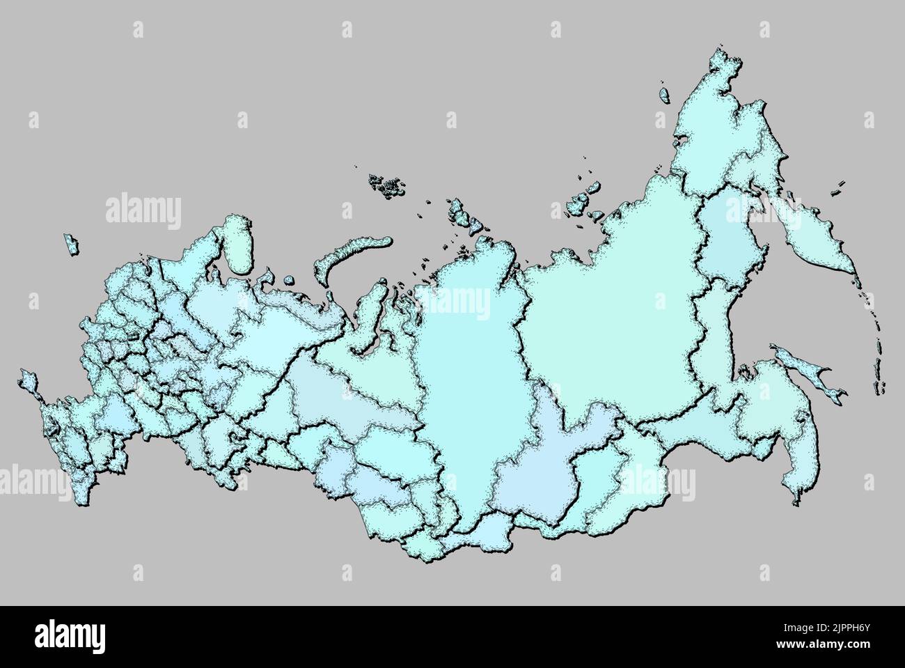 Map of Russia with states isolated Stock Vector Image & Art - Alamy