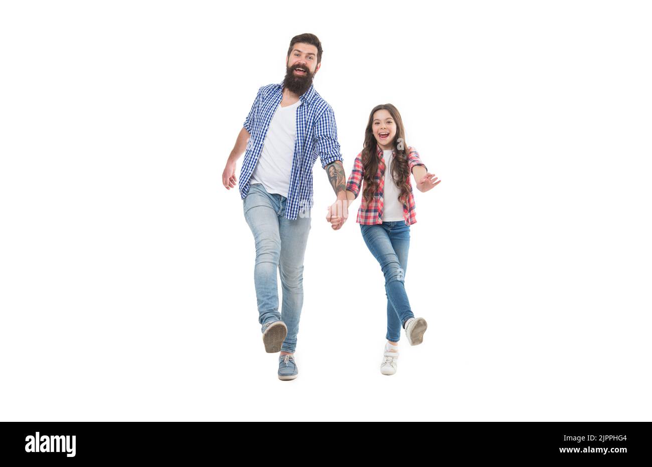 Move in same direction. Following fathers example. On same wave concept ...