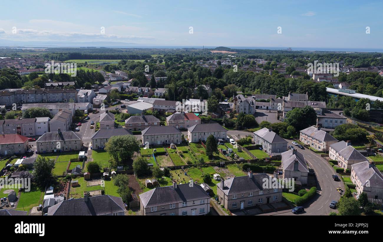 Aerial drone view of Kilwinning North Ayrshire Stock Photo - Alamy