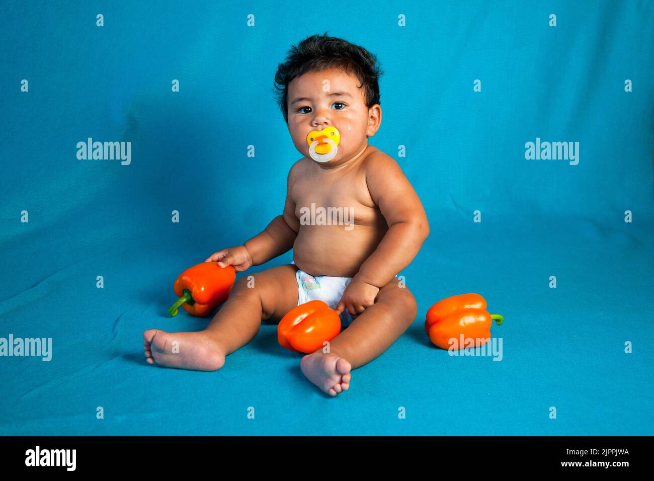 Healthy Native American baby, from the Santa Clara Pueblo in New Mexico ...