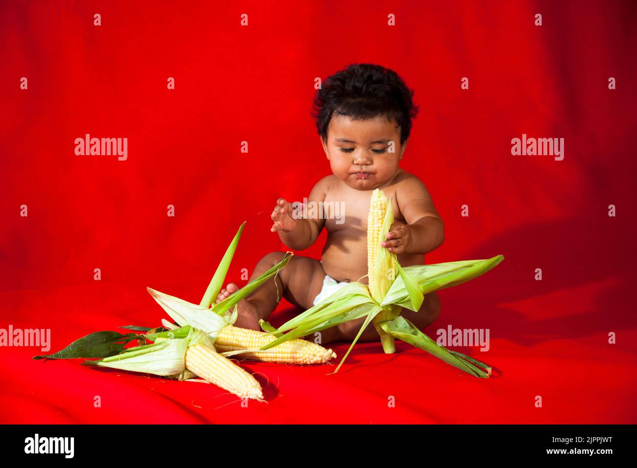 Healthy Native American baby, from the Santa Clara Pueblo in New Mexico ...